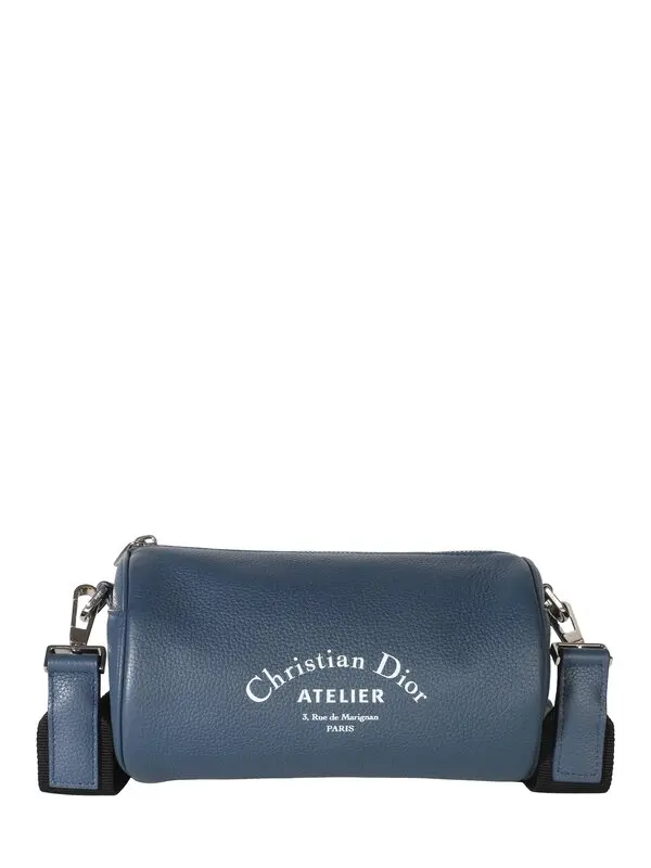Dior Navy Cowhide Atelier Roller Pouch - Blue