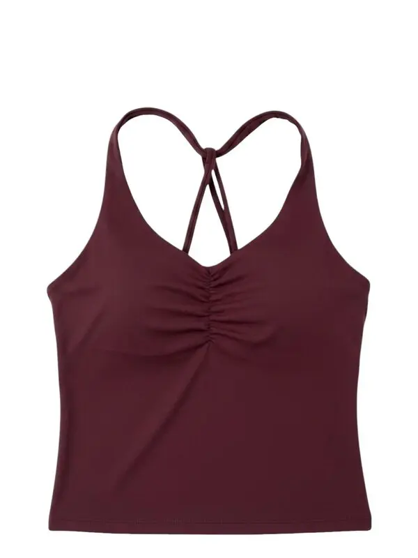RAAE UK Burgundy Sculpt Scrunch Top - Red