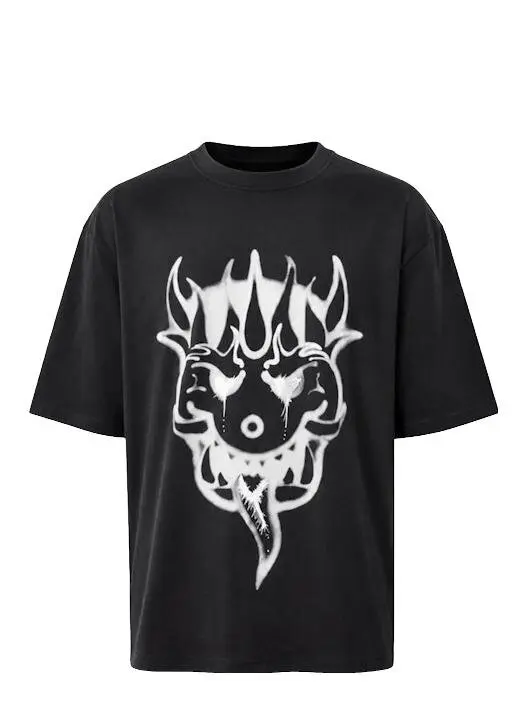 Adidas Y3 Chito Graphic Short Sleeve Tee Shirt - Black