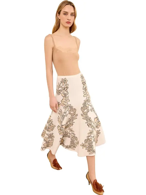 Ulla Johnson Athena Jacquard Skirt - Chamomile