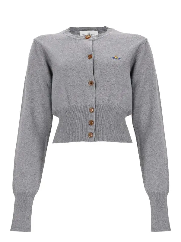 VIVIENNE WESTWOOD Cardigan "bea" Cropped - Grey