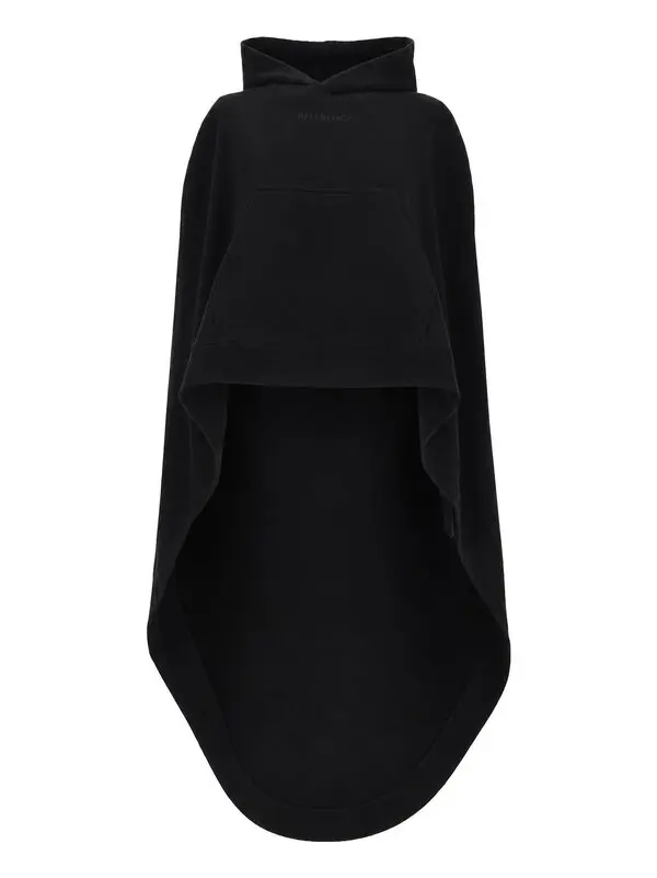 Balenciaga Oversized Hooded Sweatshirt - Black