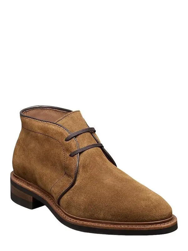 Allen Edmonds Ridgley Suede Lace Up Boots - Cinnamon