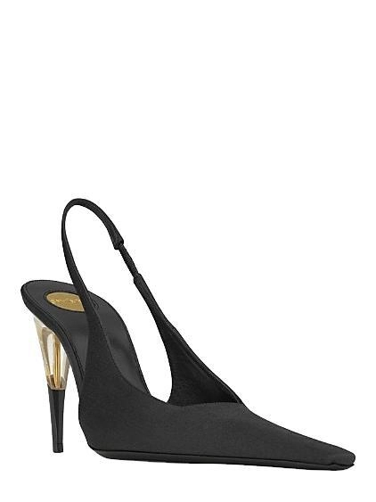 Saint Laurent Goya Slingback Pumps - Black