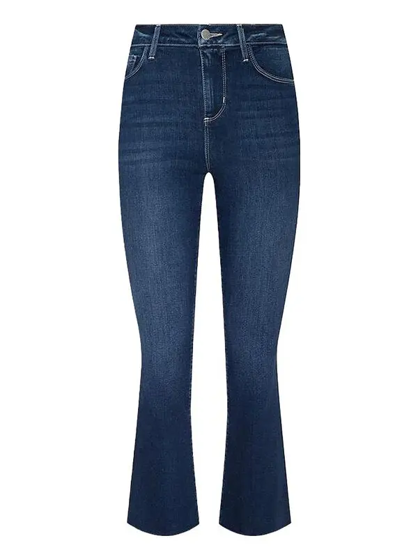 L'Agence Kendra High Rise Crop Flared Jeans - Nevada
