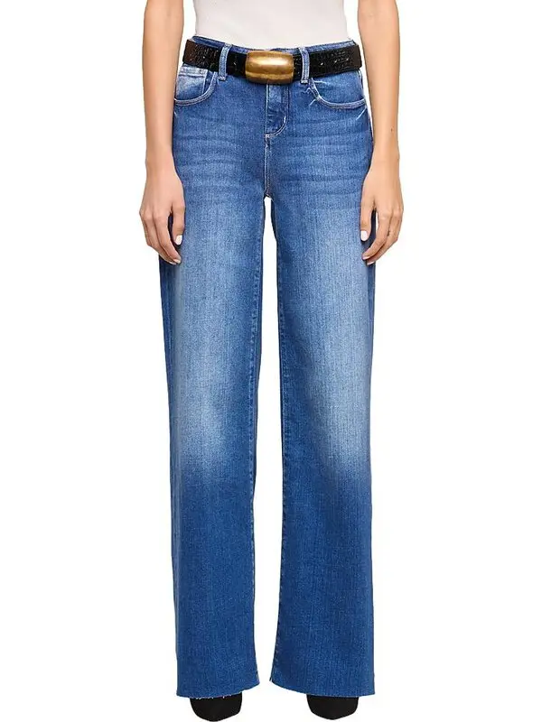 L'Agence Petites Scottie High Rise Wide Leg Jeans - Hasting
