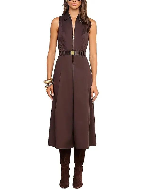 L'Agence Kolton Midi Dress - Dark Java