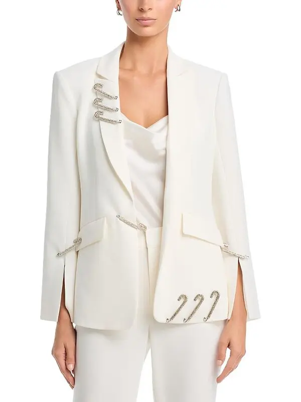 Cinq À Sept Charlee Safety Pin Blazer - Ivory