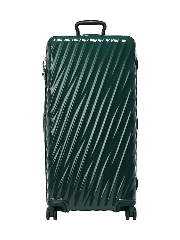 Tumi Large Trunk Checked Spinner Suitcase - Deep Pine