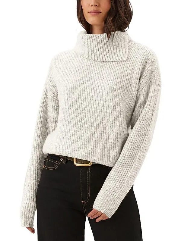 Karen Kane Split Neck Drop Sleeve Sweater - Ecru