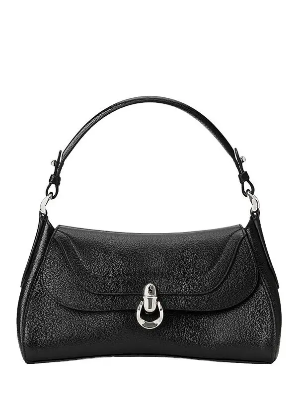 Polo Ralph Lauren Polo Blaze Leather Top Handle Bag - Black