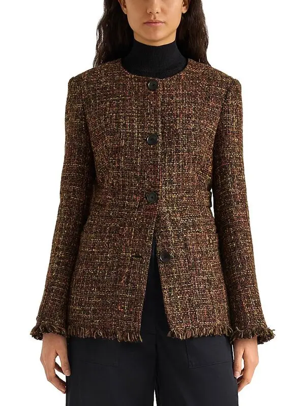 Proenza Schouler White Label Aurelia Tweed Jacket - Henna Multi