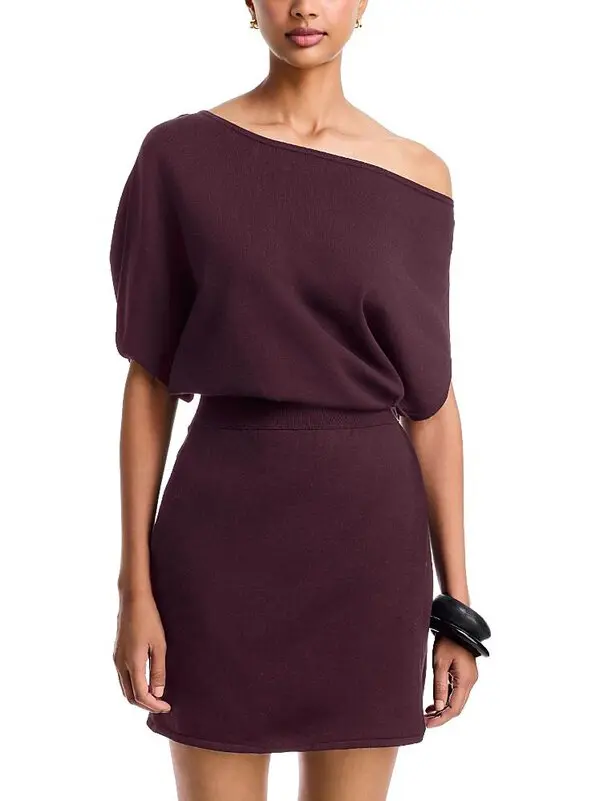 Simkhai Shania Asymmetric Mini Dress - Fig
