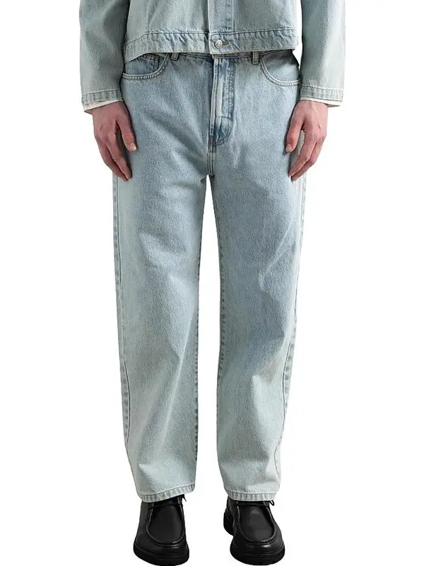 EDMMOND STUDIOS Light Wash Relaxed Fit Jeans - Plain Bleach