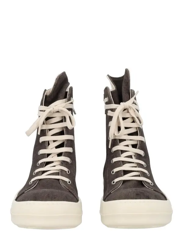 Rick Owens High-top Canvas Sneakers - Grey