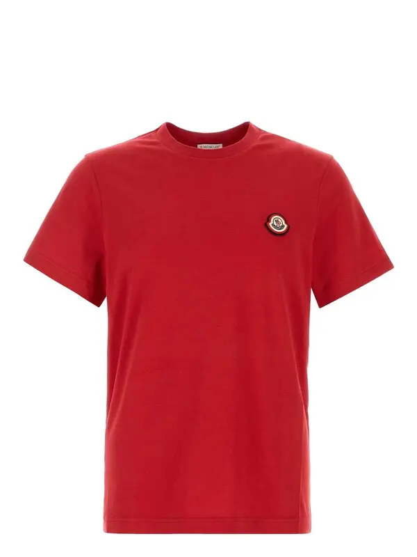 Moncler Logo Crewneck T-shirt - Red