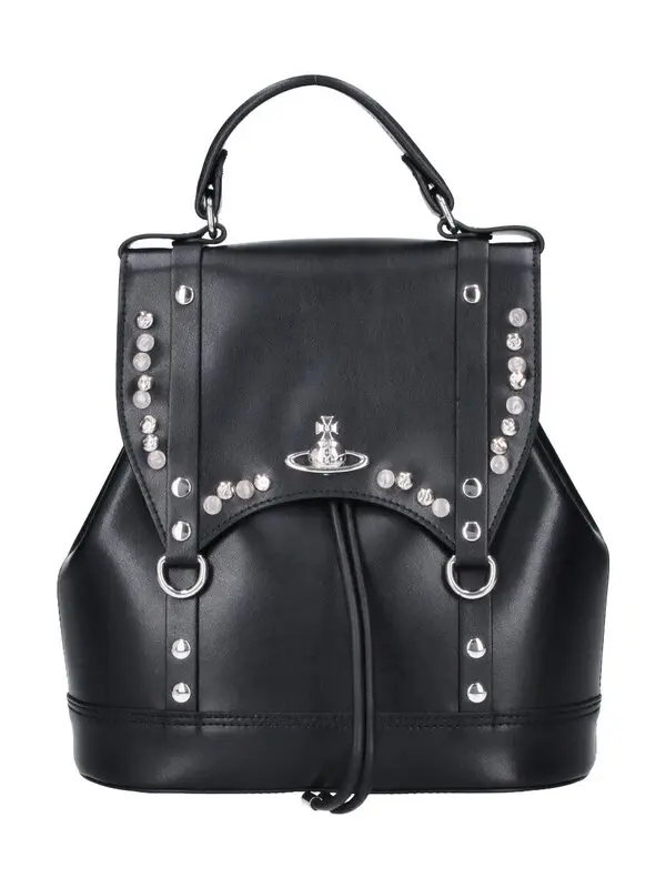 VIVIENNE WESTWOOD Studded Leather Backpack - Black