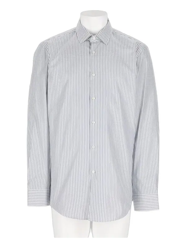 Hugo Striped Cotton Dress Shirt - Blue