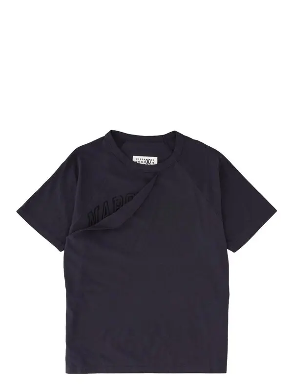 MAISON MARGIELA Layered Front Graphic T-shirt - Blue