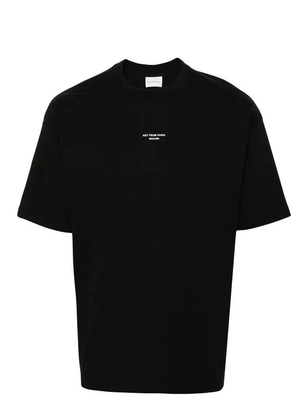 Drole De Monsieur 100% Cotton T-shirt - Black