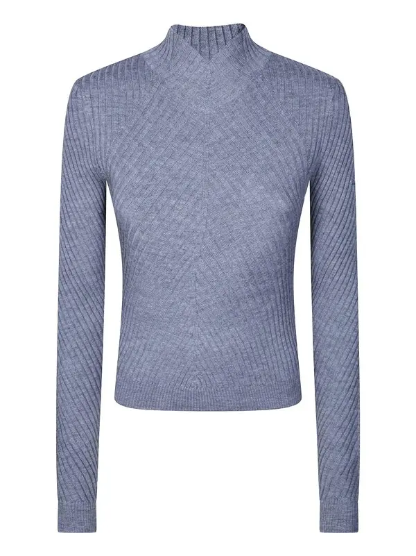 Victoria Beckham Georgia Merino Wool Jumper - Grigio