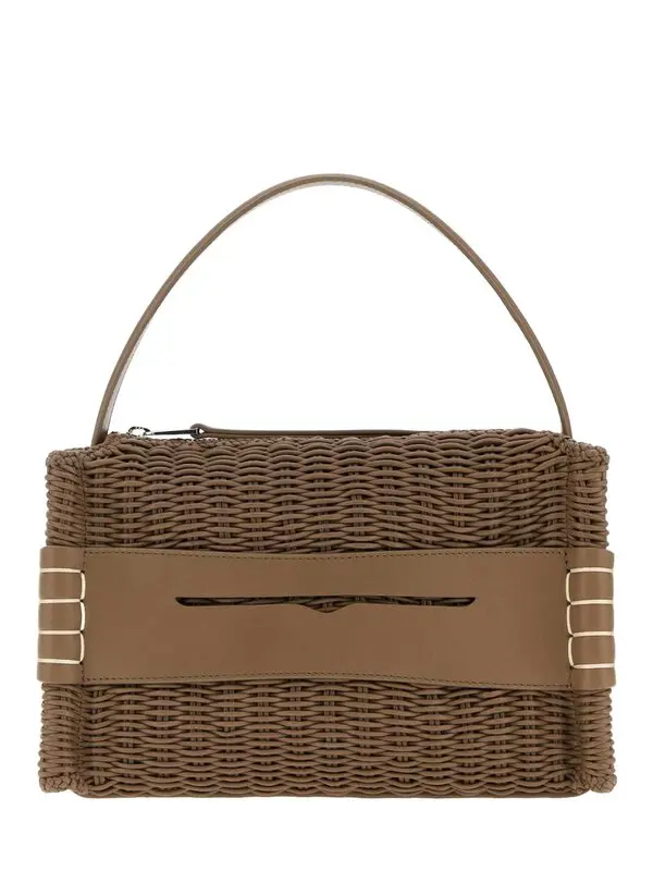 JW Anderson Mini Leather Loafers Crossbody Bag - Brown