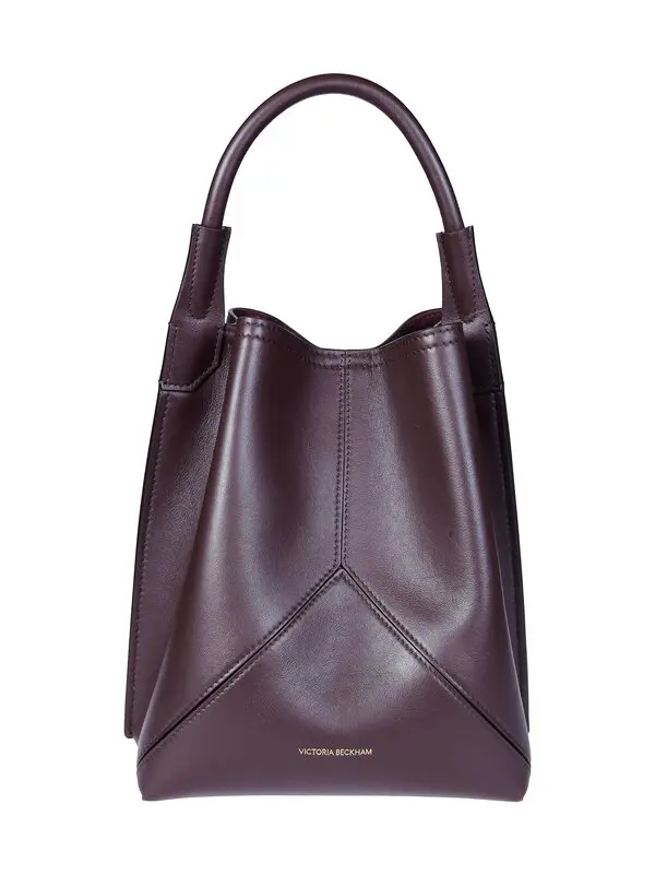 Victoria Beckham Calf Leather Bucket Shoulder Bag - Bordeaux