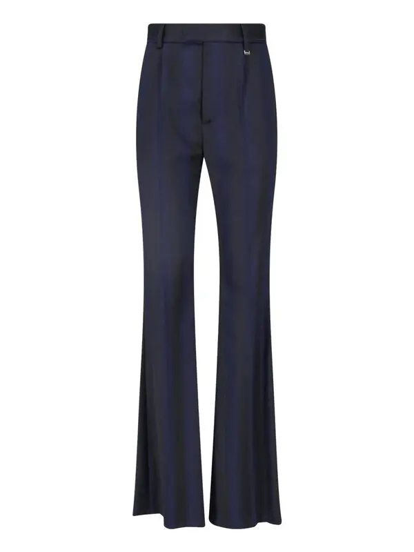 VIVIENNE WESTWOOD High-waist Wide-leg Virgin Wool Trousers - Blue