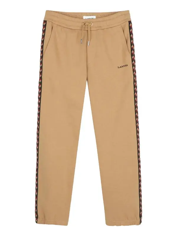 LANVIN Cotton Drawstring Trousers - Beige
