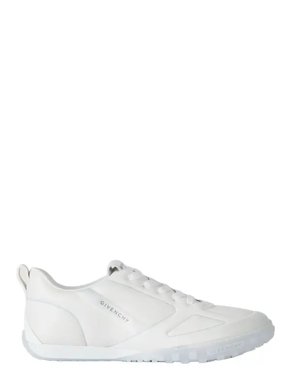 Givenchy Paris Signature Mini Debossed Leather Sneakers - Bianco