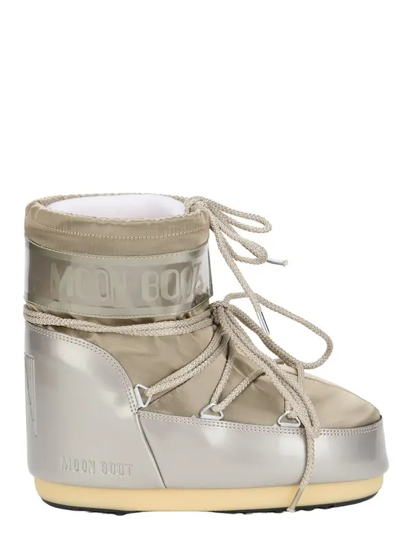 Moon Boot Icon Low Glance Mini Boot - Silver
