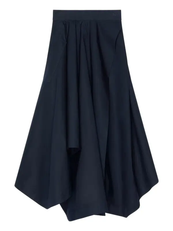 Givenchy Paris Signature Embroidered Cotton Mini Skirt - Blu