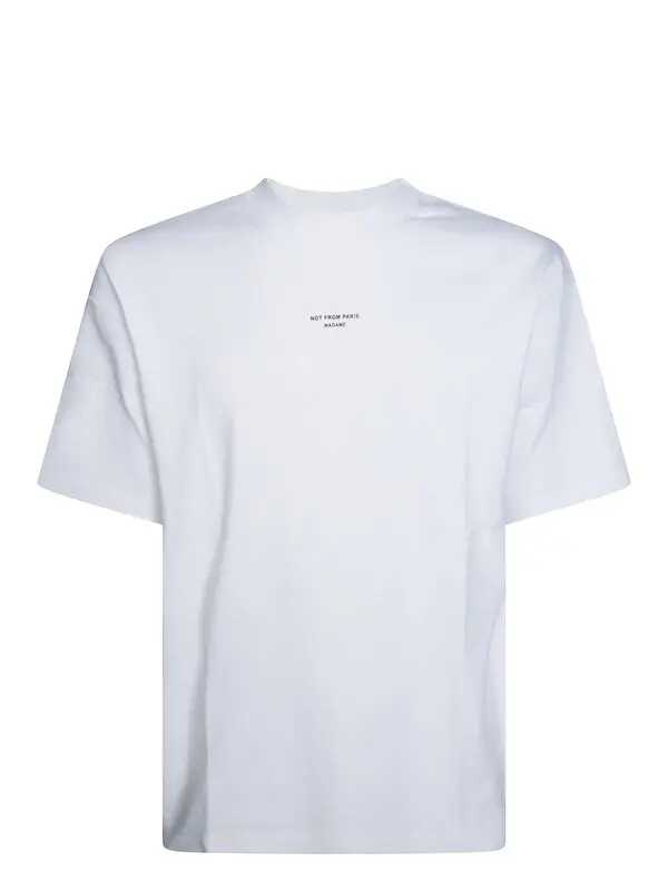 Drole De Monsieur Classic Slogan T-shirt - Bianco