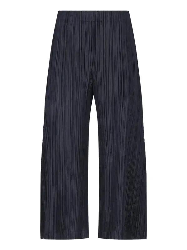 Issey Miyake Pleated Wide-leg Trousers - Black