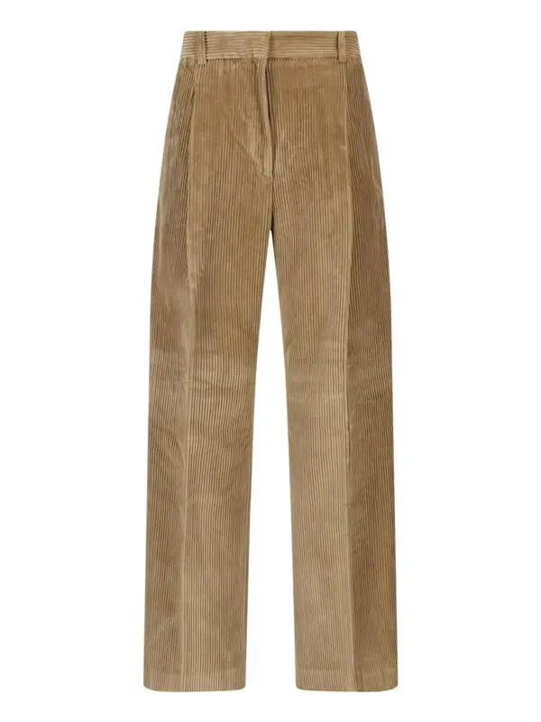 RÓHE Corduroy Wide-leg Trousers - Beige