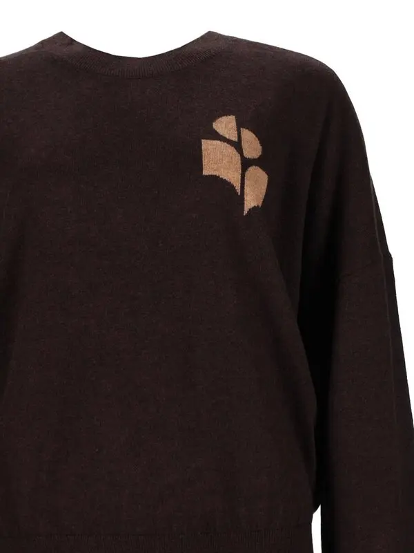 MARANT ETOILE Logo Jacquard Sweater - Brown