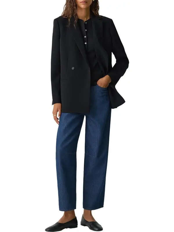 Theory Admiral Crepe Relaxed Blazer - Black