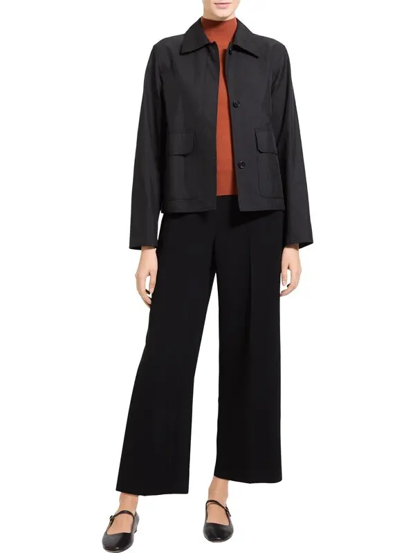 Theory Boxy Shirt Jacket - Black