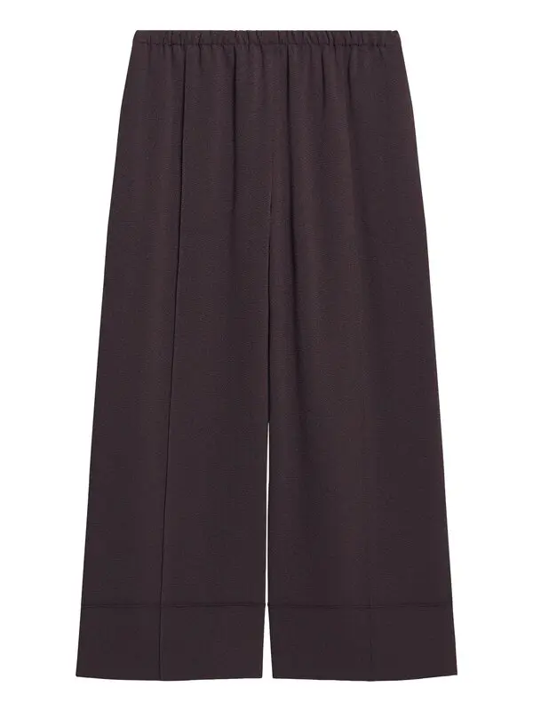 Theory Crepe Pintuck Pull-on Pants - Brown