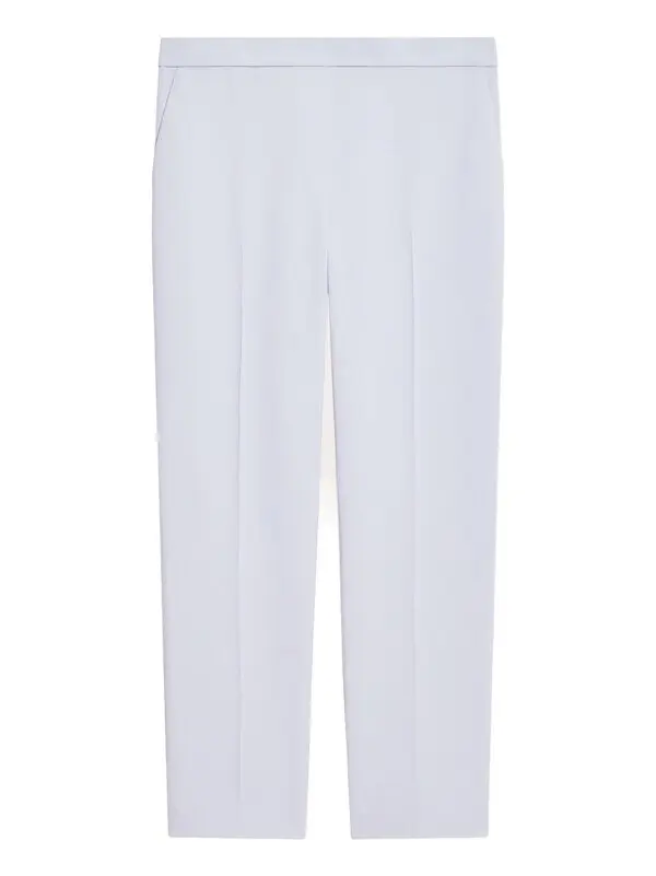 Theory Treeca Crepe Cropped Pull-on Pants - Blue