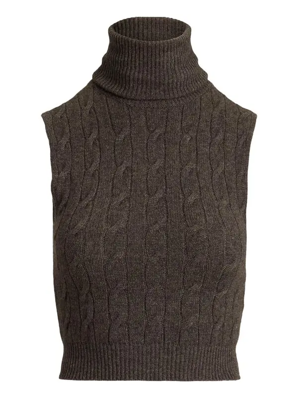 Ralph Lauren Cashmere Cable-knit Sweater Vest - Brown