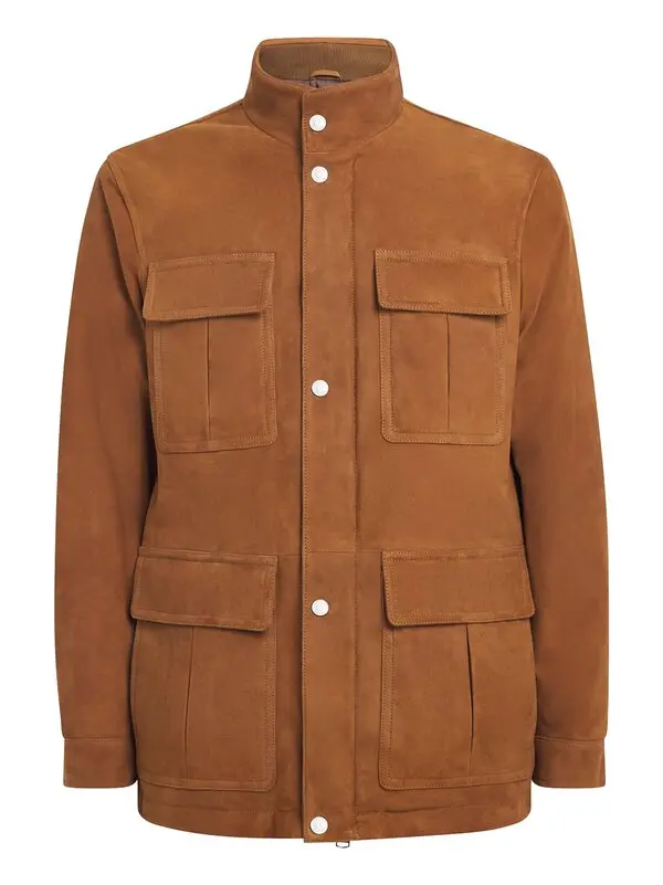 VALSTAR Suede Field Jacket - Brown