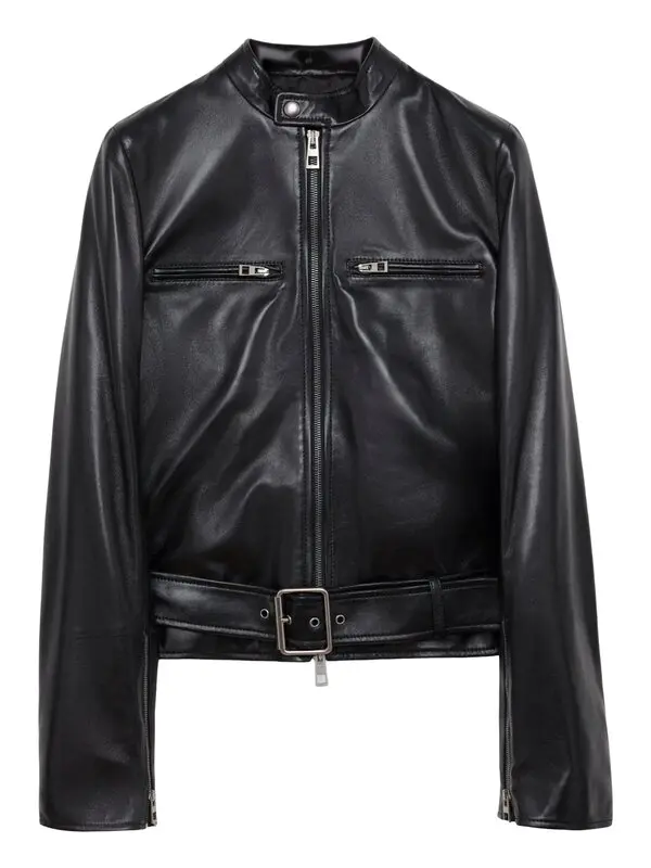 Loewe Lambskin Biker Jacket - Black