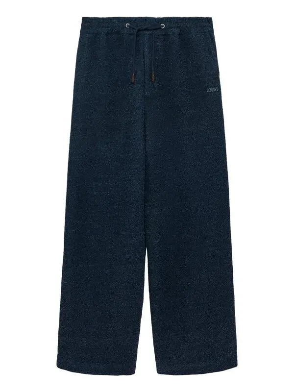 Loewe Textured Drawstring Trousers - Navy