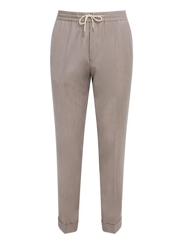 Paul Smith Wool Drawstring Trousers - Grey