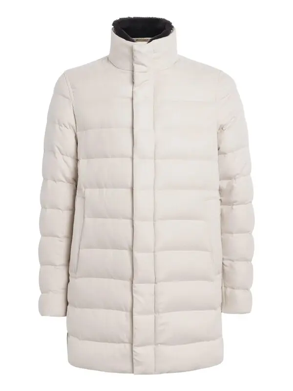 Herno Silk-cashmere Down Jacket - Ivory