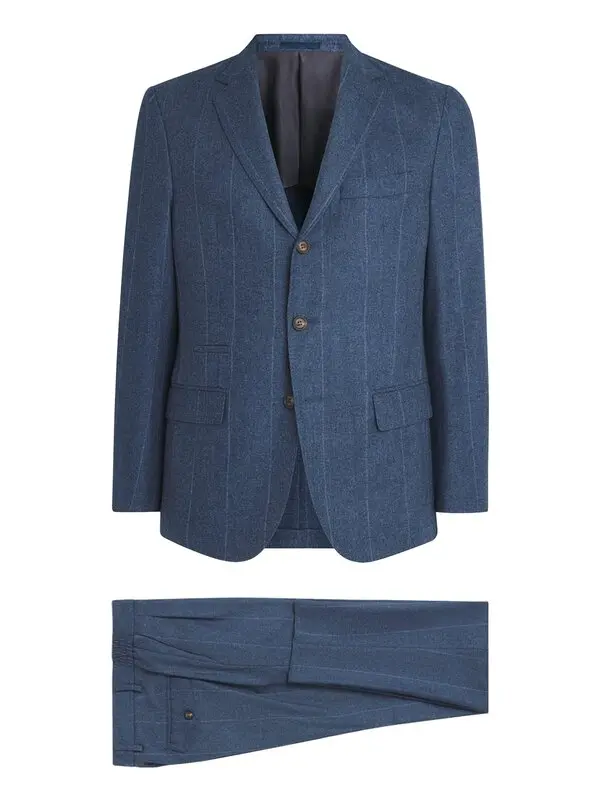 Eleventy Wool-cotton-cashmere 2-piece Suit - Navy