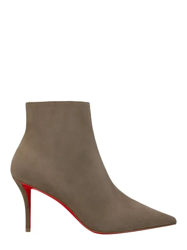 CHRISTIAN LOUBOUTIN Miss Z Booty 80 Suede Boots - Green