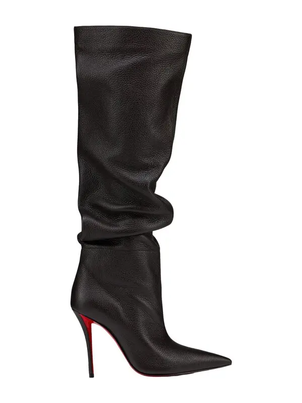CHRISTIAN LOUBOUTIN Zependris 100 Deer Leather Knee-high Boots - Brown