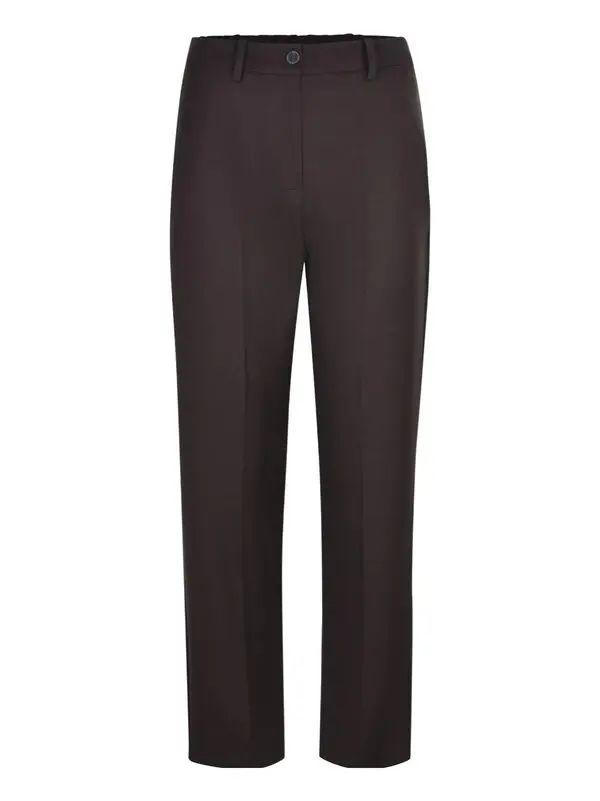 ALYSI Wool-blend Cigarette Trousers - Black